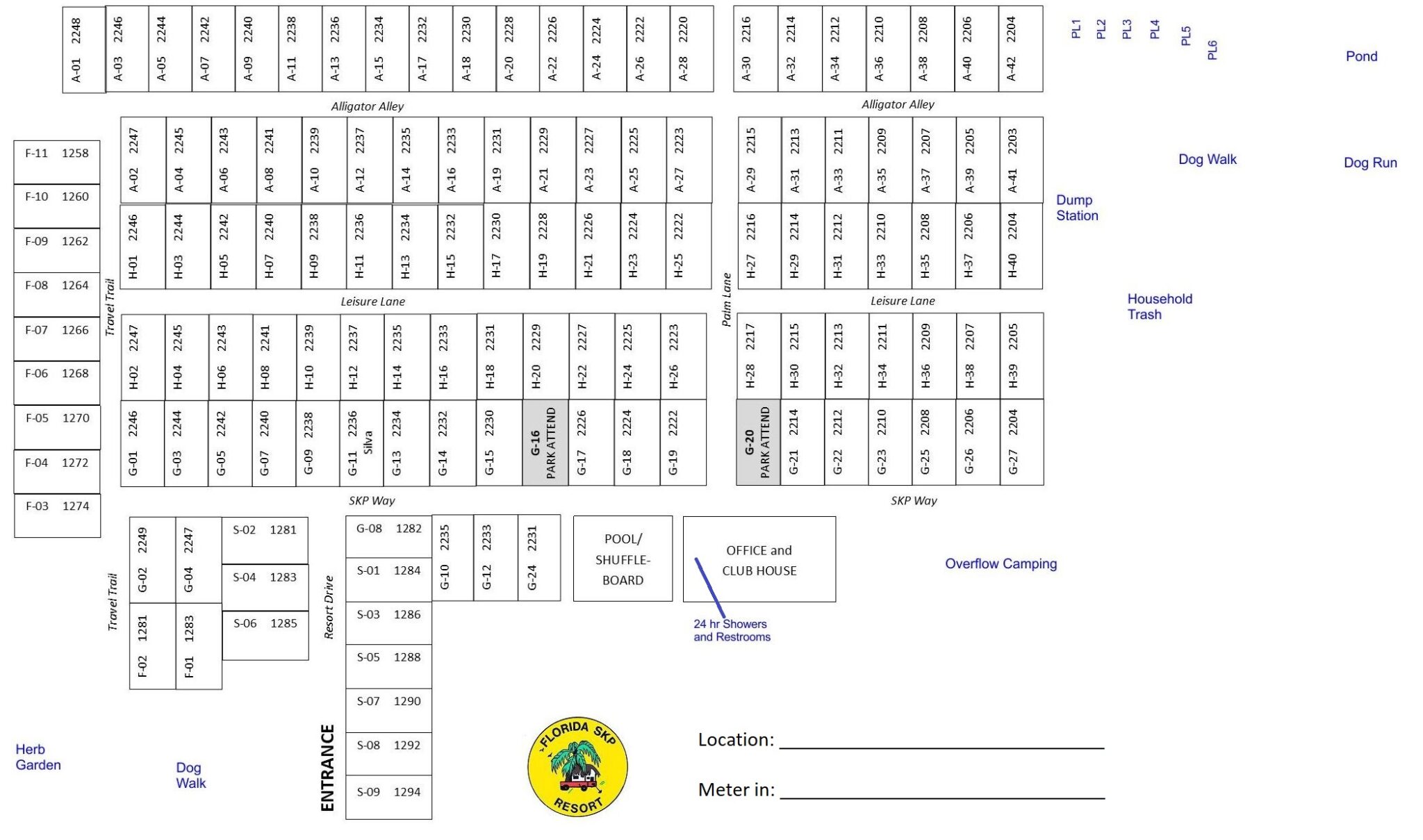 Park Map – Florida SKP Resort